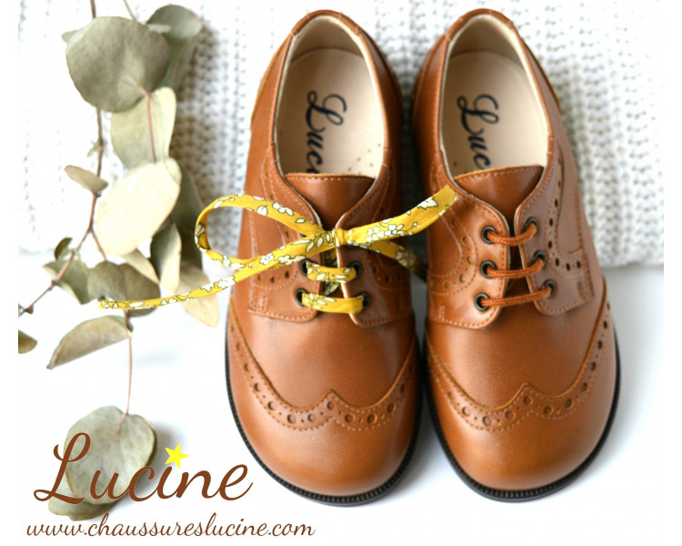 Chaussures derbies RESISTANTES enfant à lacets Gabriel bout golf - cuir ...